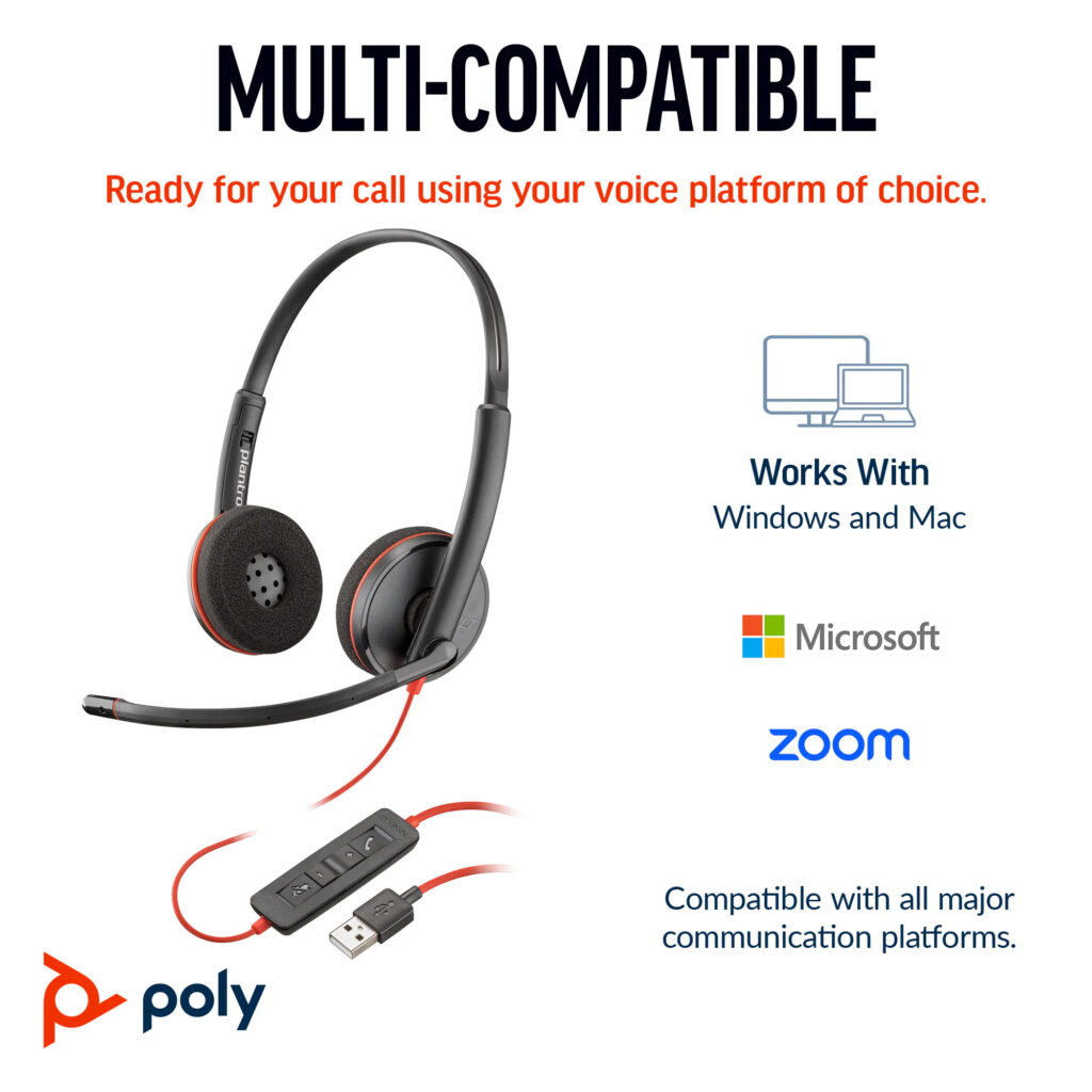 Poly Blackwire USB Headset C3220 USB-A - Technicom Electronics